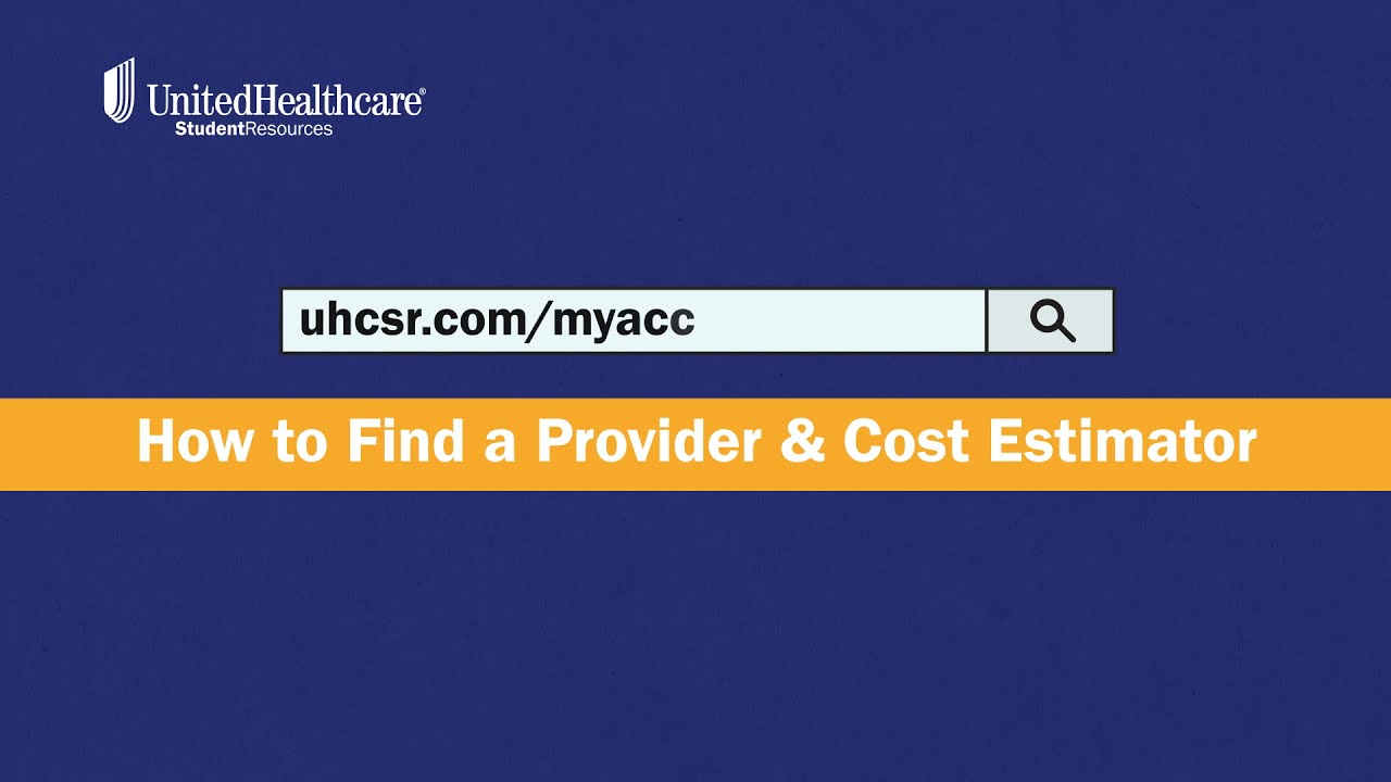 How to Find a Provider and Cost Estimator