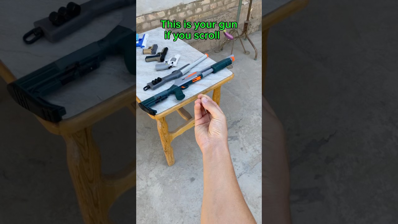 Scroll = Trash Gun, Like = Tiny Gun 🔫