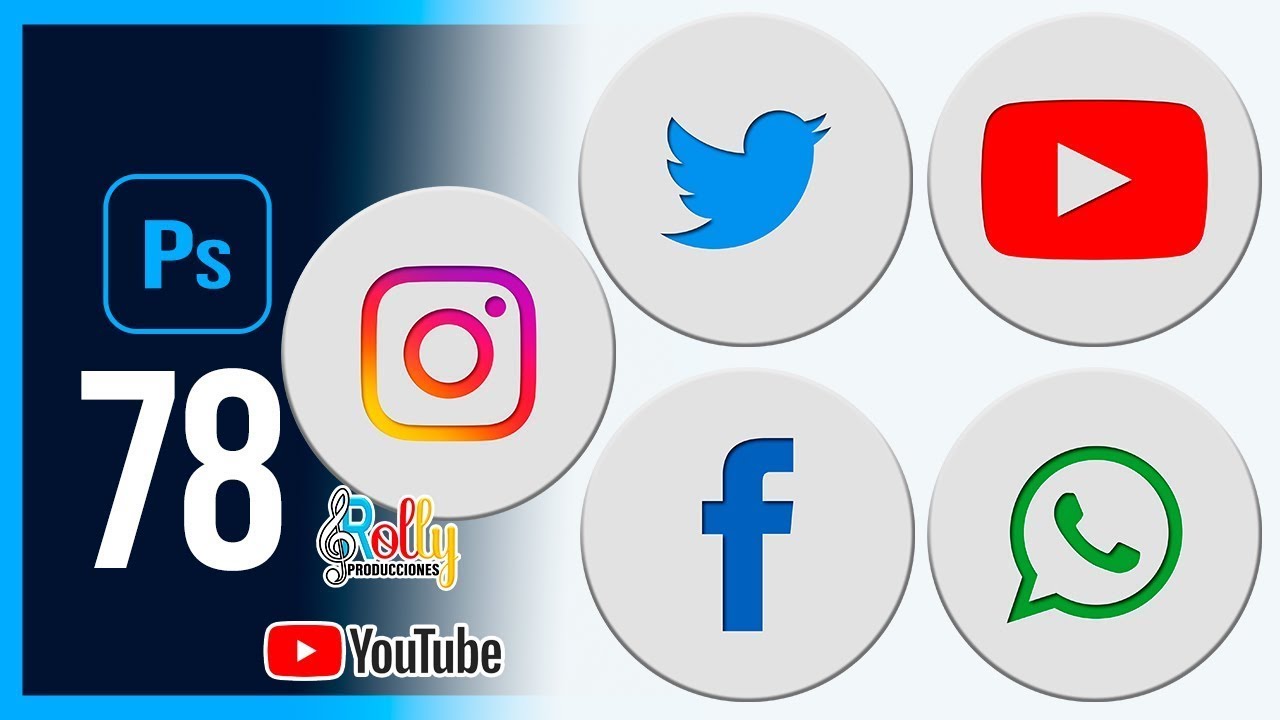 How to design icons for social media in Photoshop