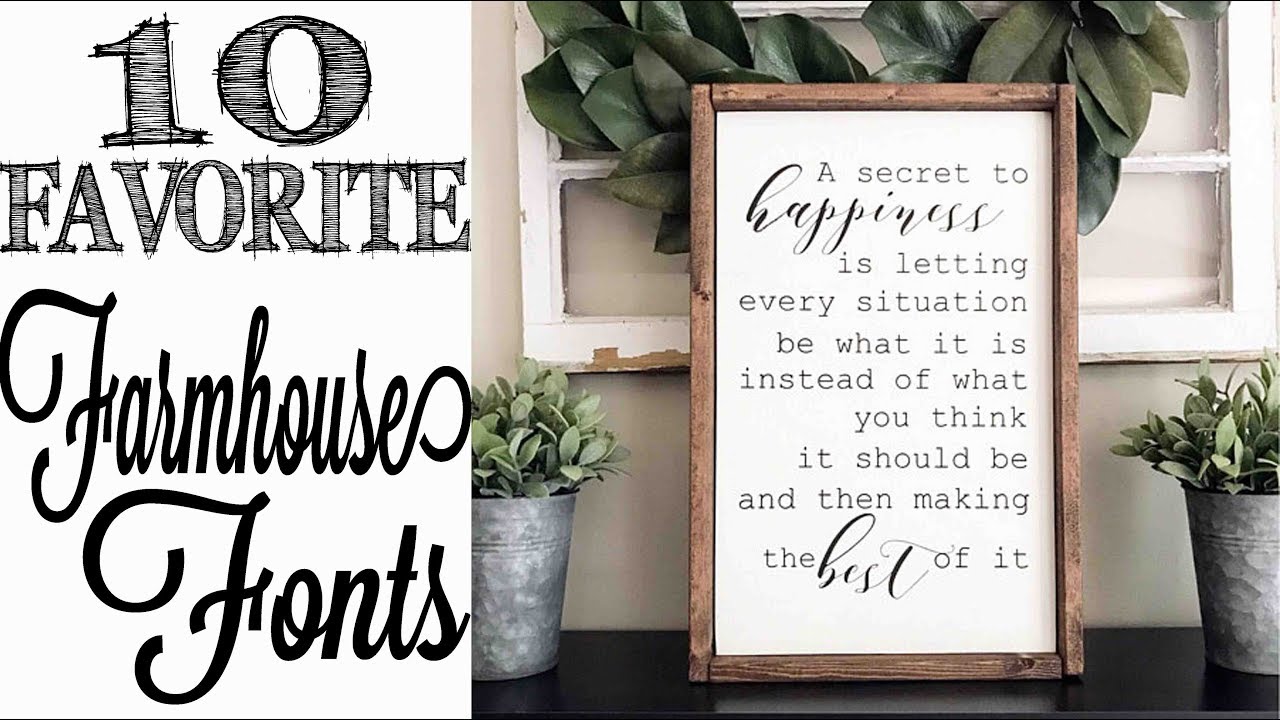 10 Favorite Farmhouse Style Fonts