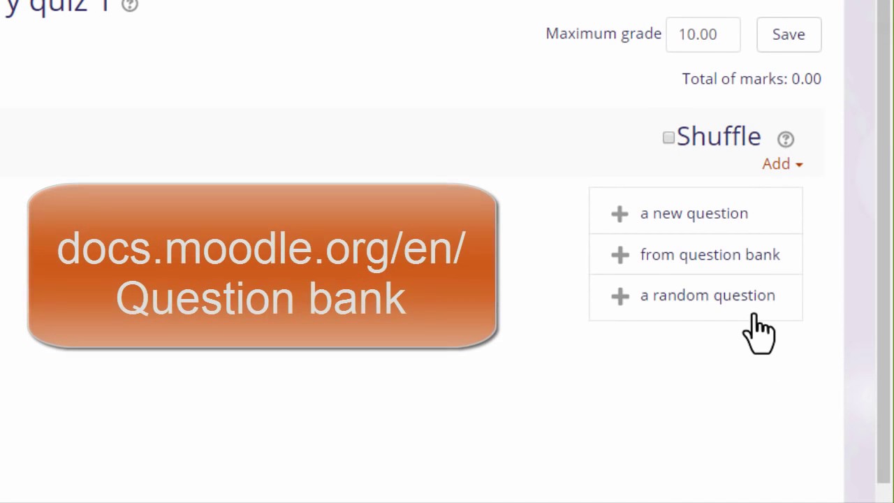 Quiz  automatic grading in Learn Moodle 3 2