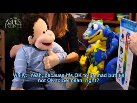 AspenPointe Dinosaur Puppet Therapy "Feelings Thermometer"