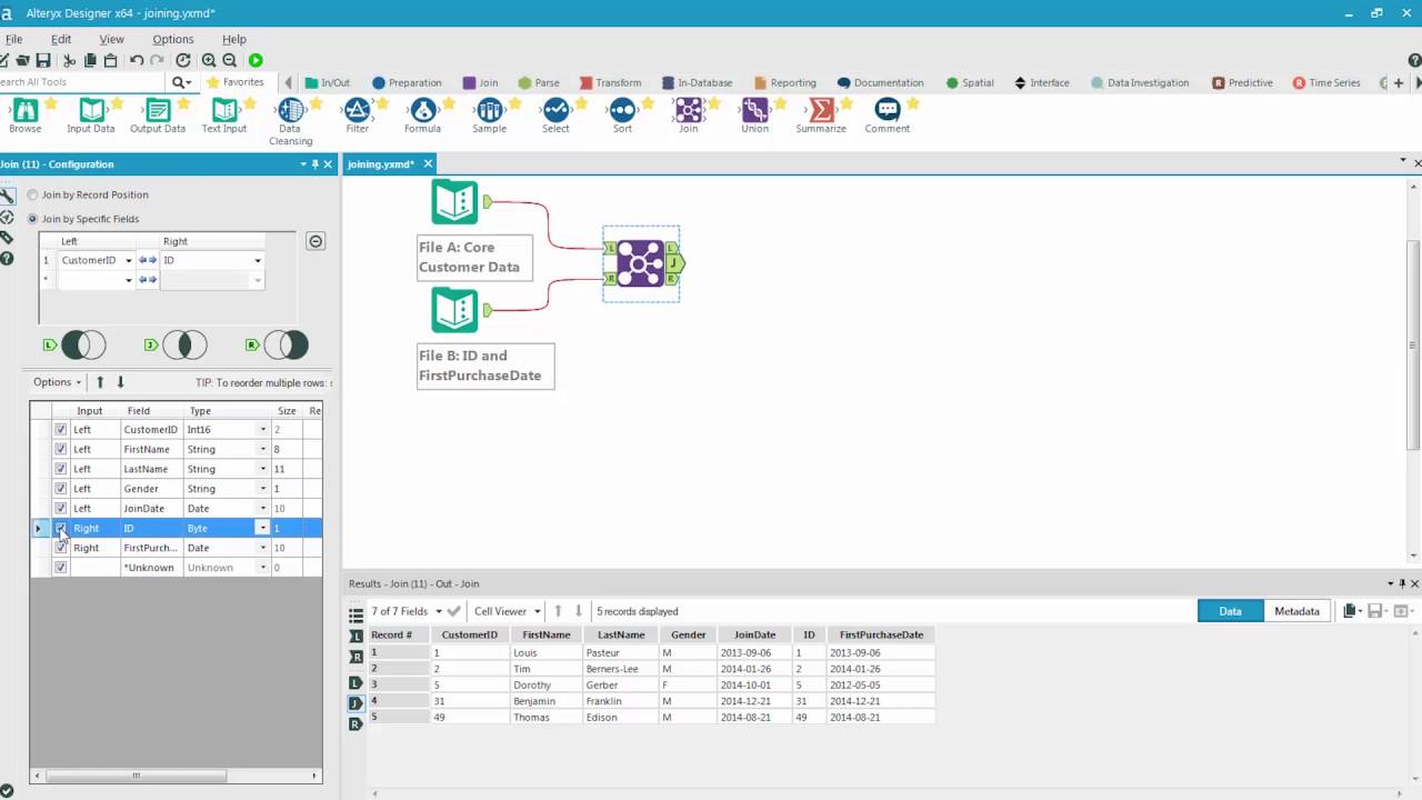 Joining Datasets - Example
