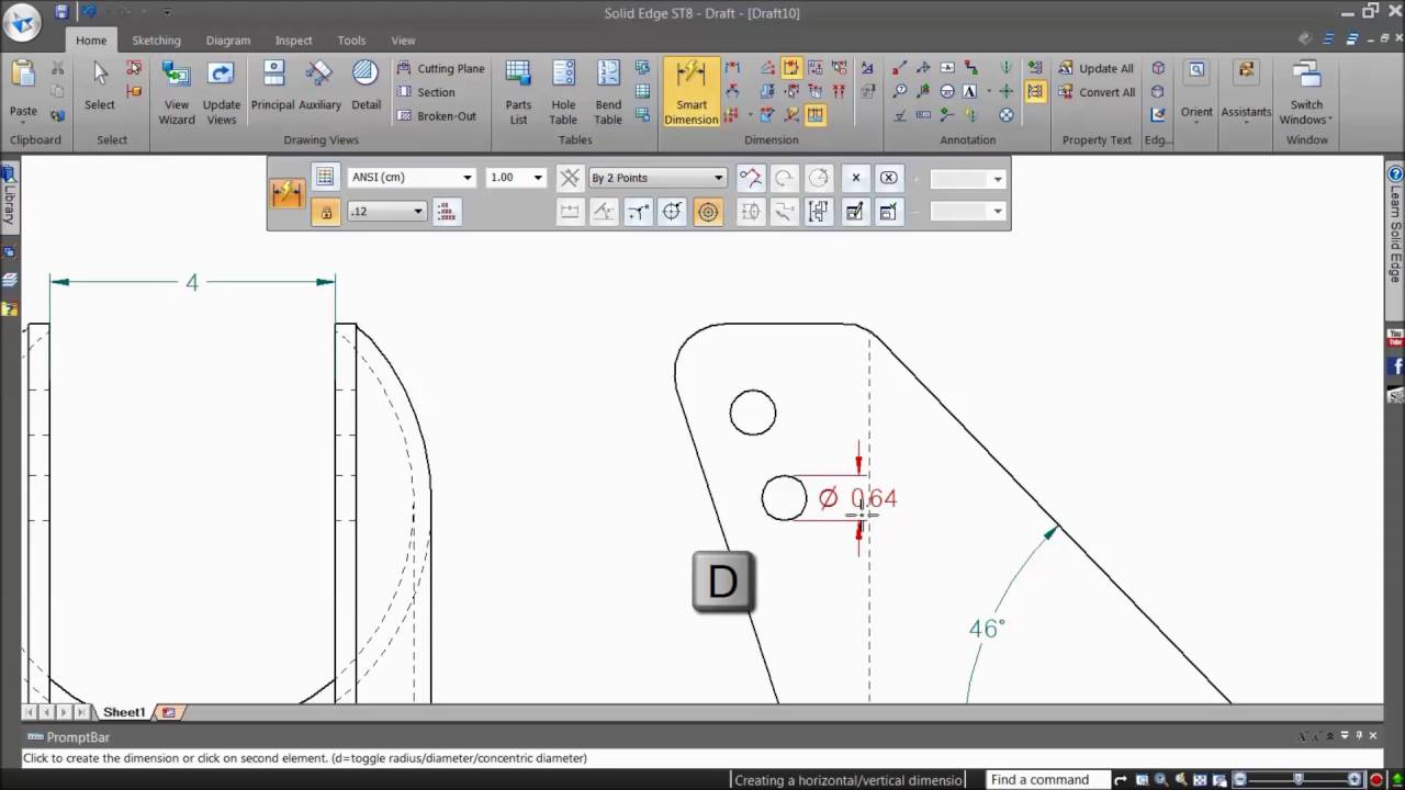 How to Add CAD Dimensions Using the Smart Dimensions Command