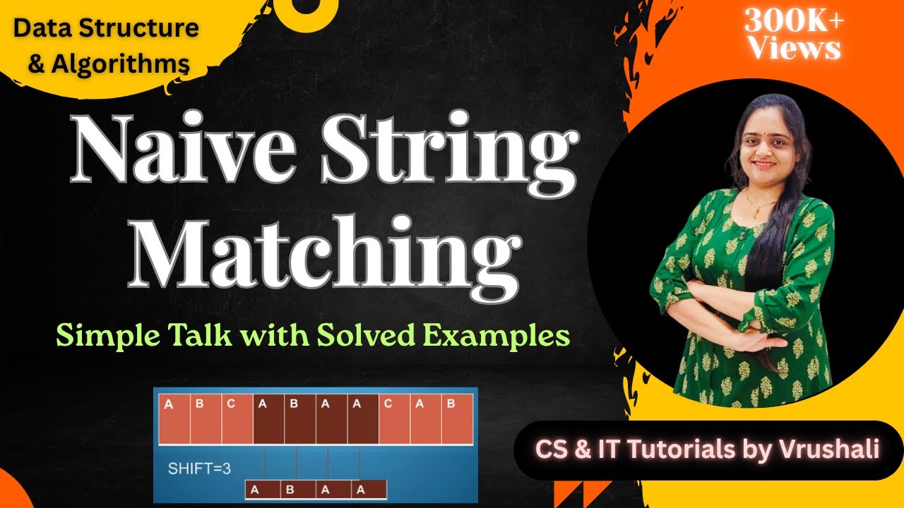 DSA 58 : Naïve String Matching with Solved Examples