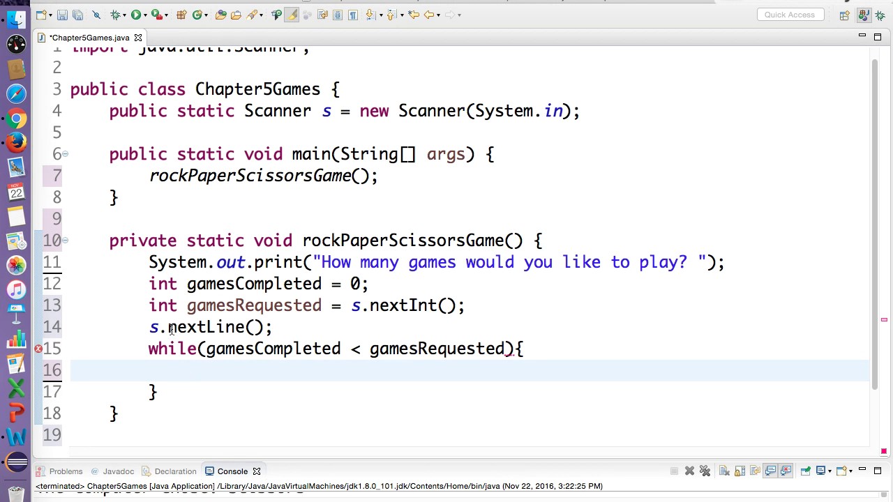 Java Rock Paper Scissors (Part 1)