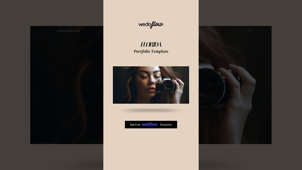 Webflow Portfolio CMS template – Florida 📸 🎞️