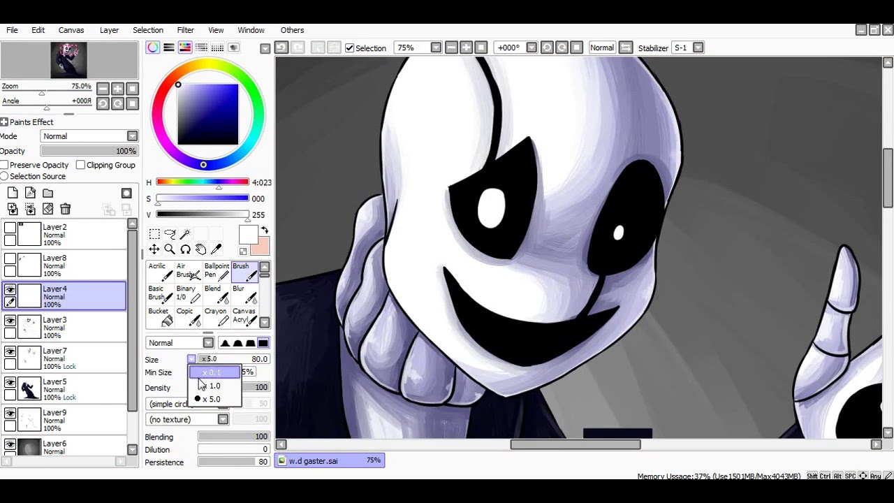 [SpeedPaint] W.D Gaster (Undertale)