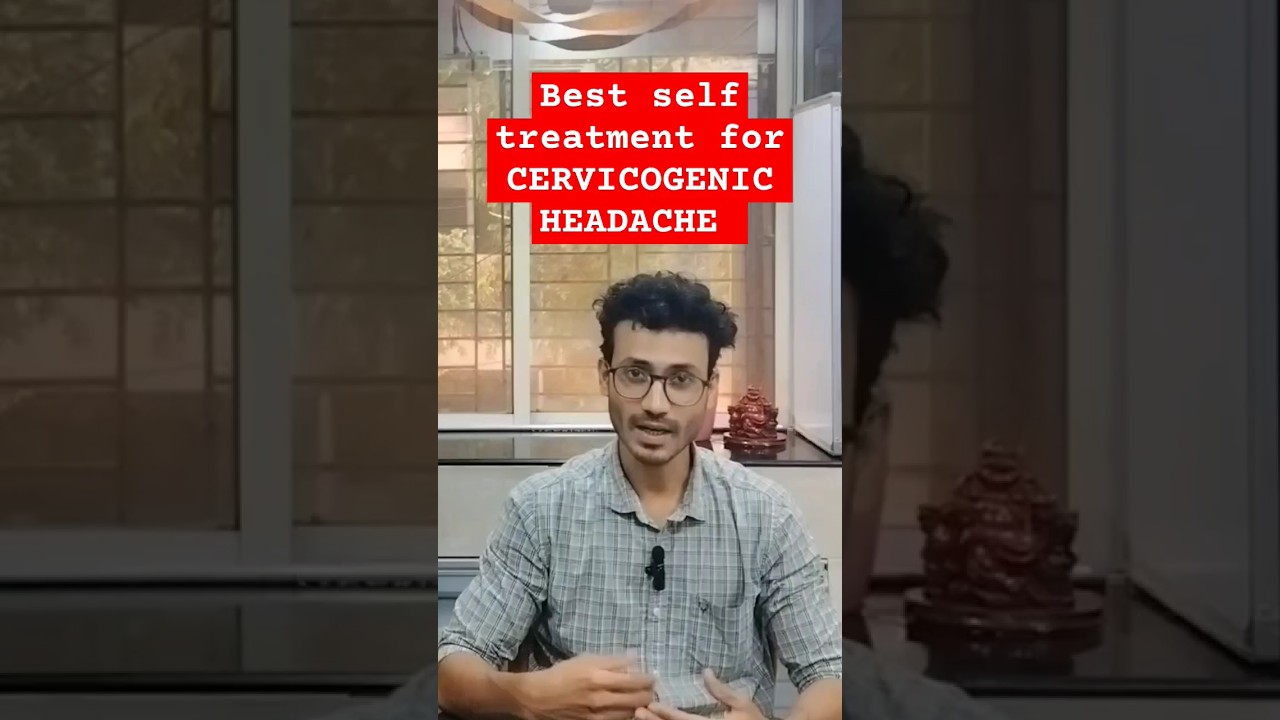 Stop Cervicogenic Headache with Quick & Easy Exercise #headachehomeremedy #painrelief #short