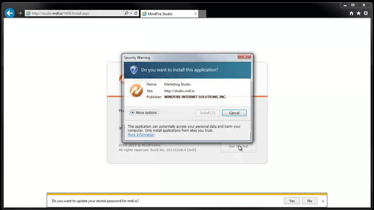How to install MindFire Studio