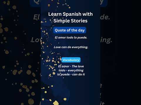 ❤️ El amor todo lo puede | Spanish Quote of the Day #LearnSpanish #shortsvideo