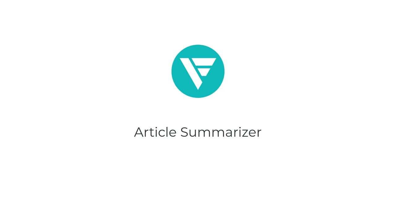 Flowcite Article Summarizer
