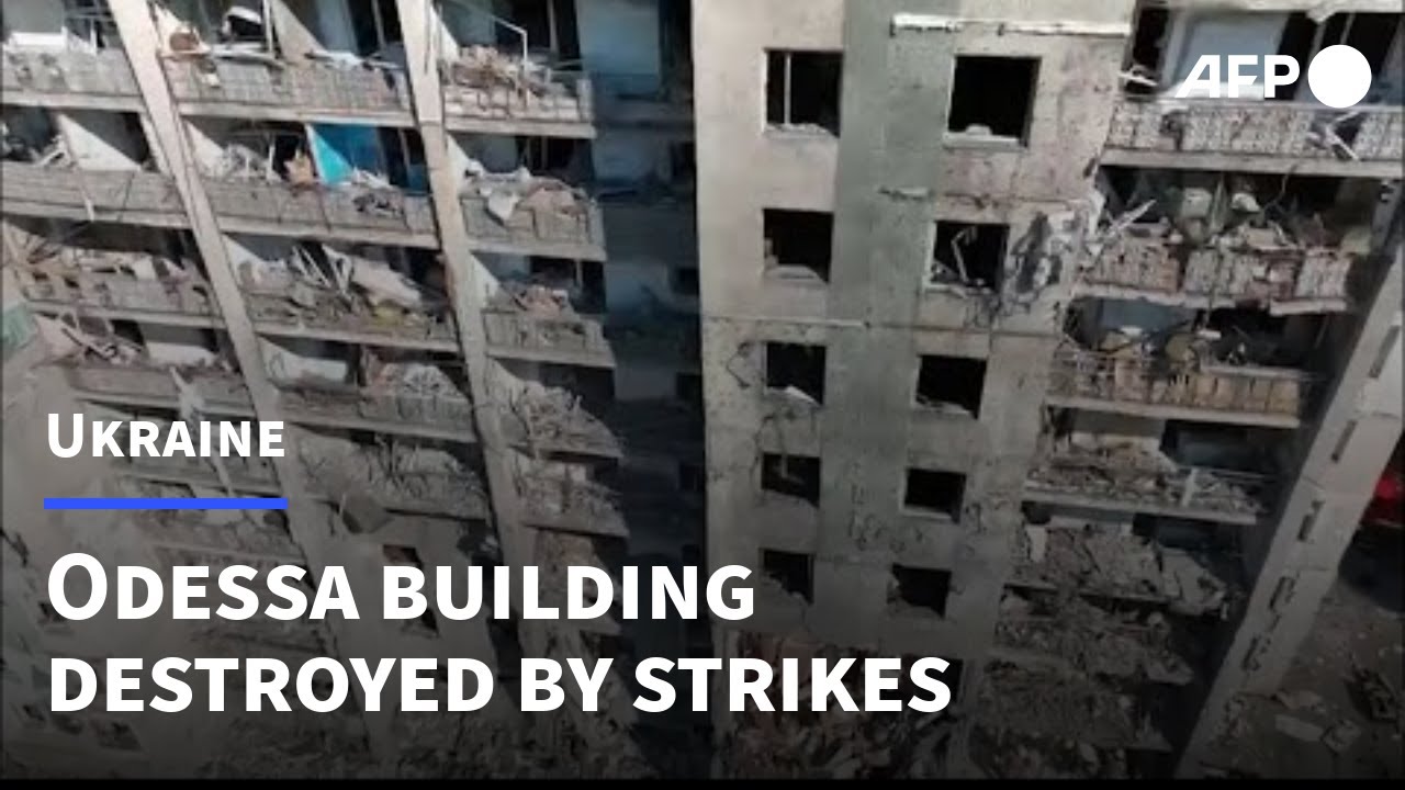 Building in Odessa region destroyed by strikes that killed 21 | AFP
