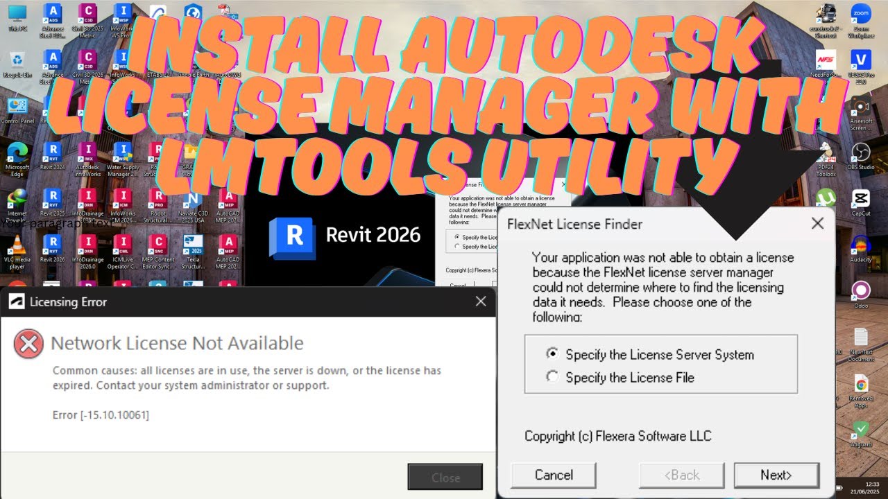 How to Install Autodesk License Manager with LMTOOLS Utility Network Licensing Setup Guide