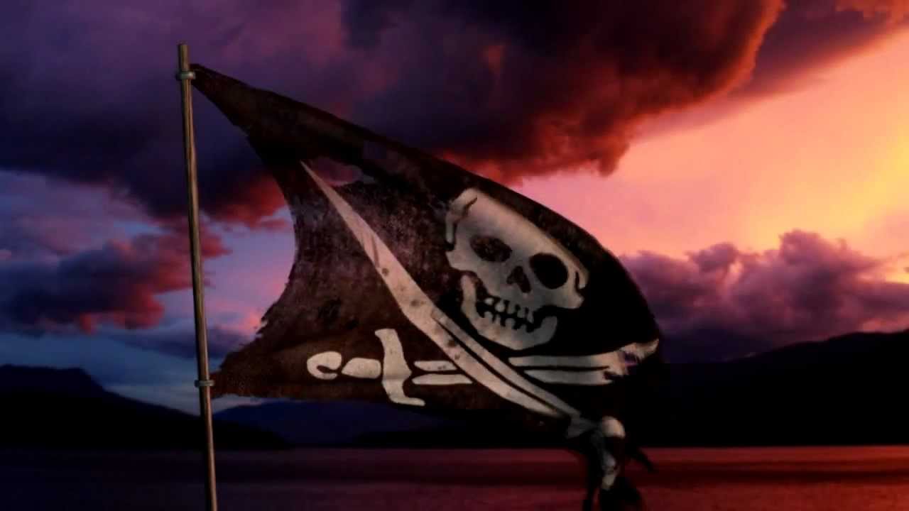 Pirate flag Spain 3D animation