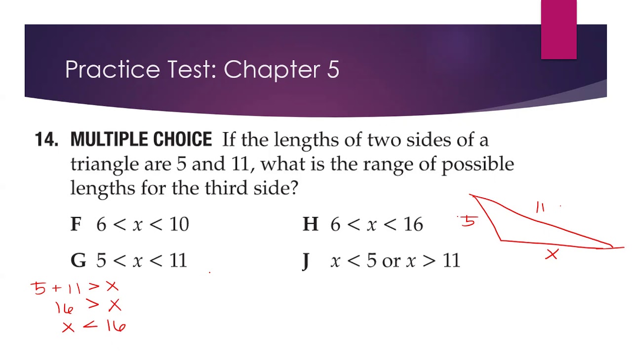 Geometry A: Chapter 5- Relationships in Triangles (Test Review)