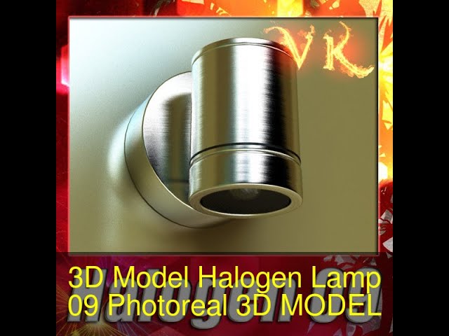 3D Model Halogen Lamp 09 Photoreal 3D Model - FlatPyramid