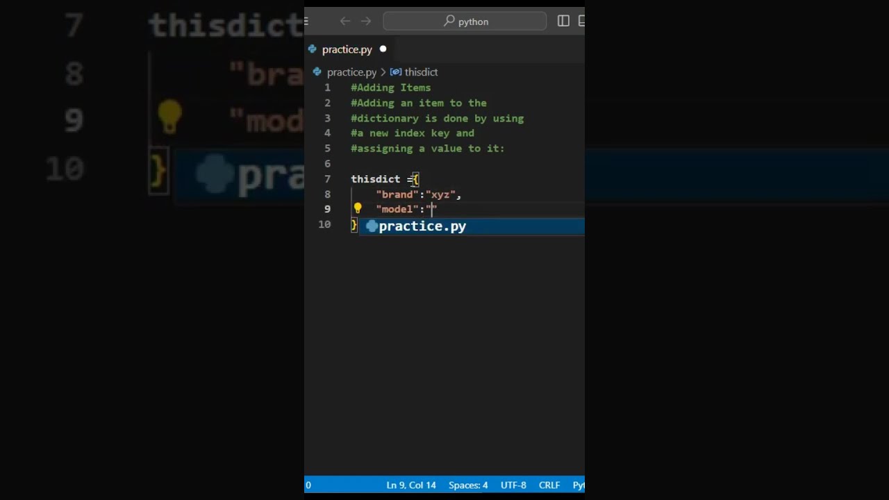 adding Items #python #pythonprogramming #coding #pythoncoding #code