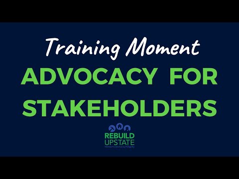 Advocacy Training for Rebuild Upstate Stakeholders