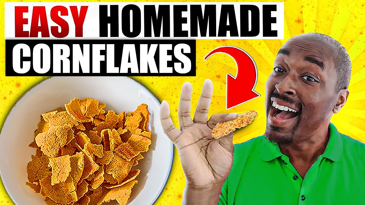 Crispy DIY Corn Flakes: Breakfast Bliss! 🥄🌞 #homebaking #vegancereals