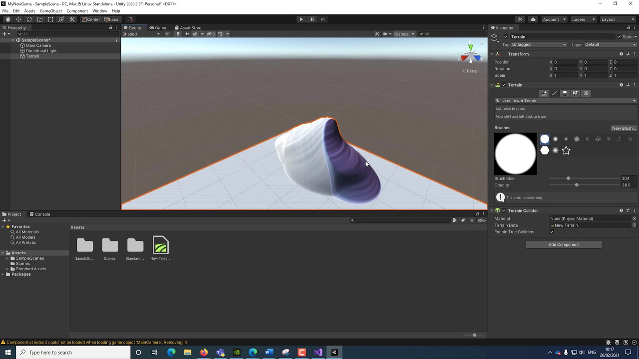 Creating an environment by using the standard assets on a new Unity Version