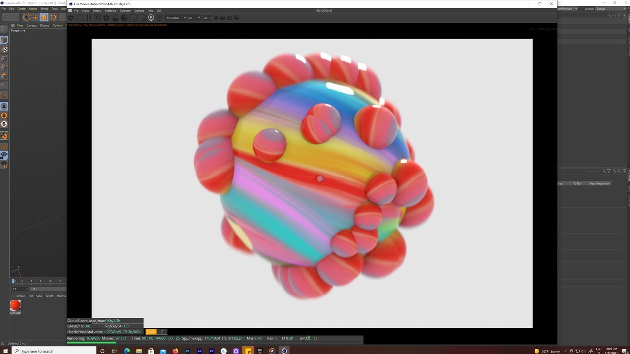 Cinema 4d abstract art - Octane Render
