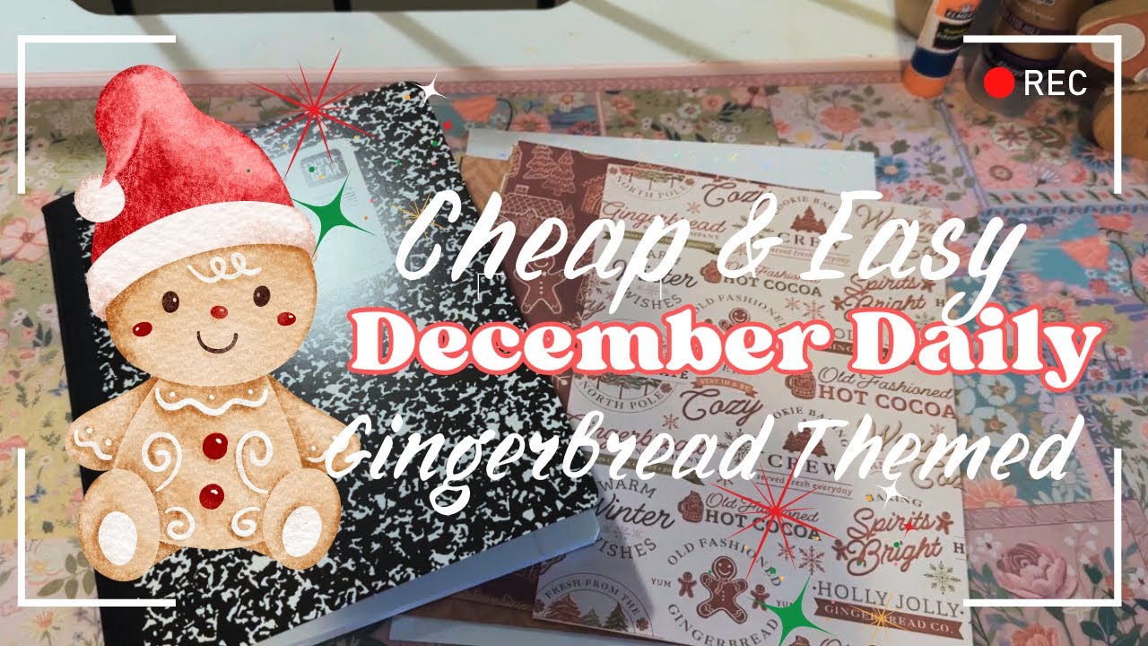 Cheap & Easy December Daily from Composition Notebook | Gingerbread Themed