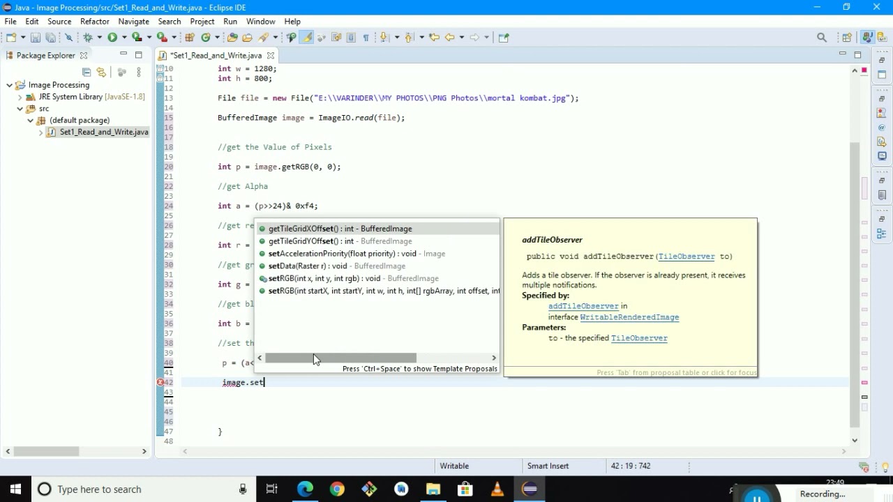 Image Processing in java (Get and Set Pixels)