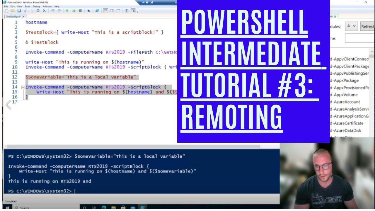 PowerShell Intermediate Tutorial 3 : Remoting [Intermediate]