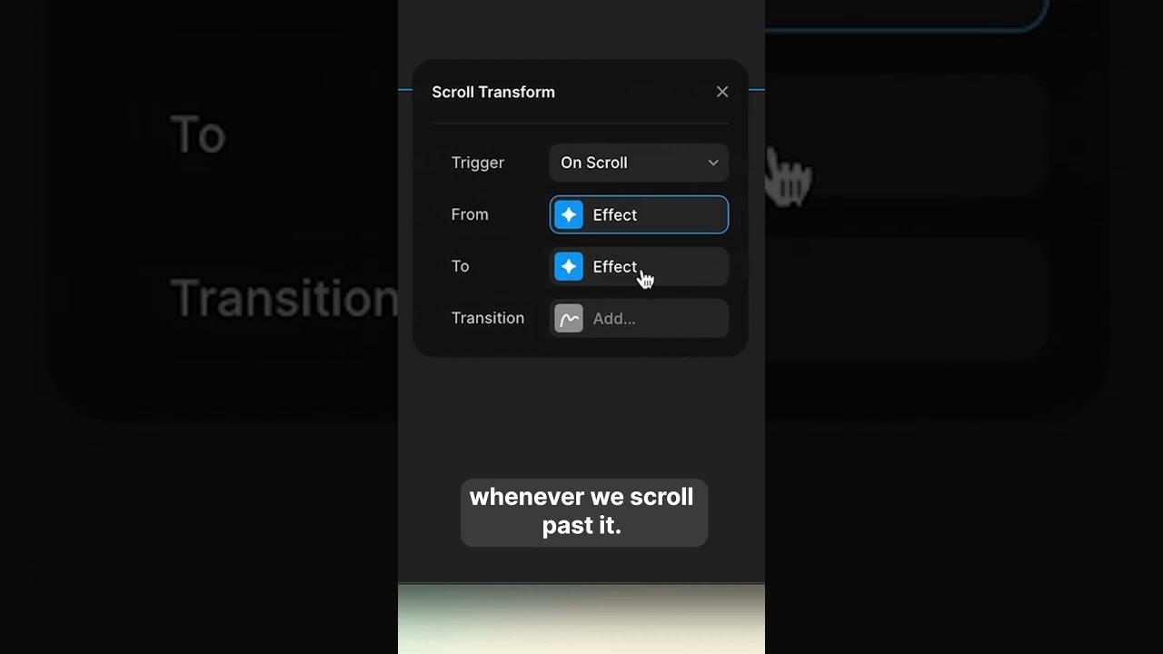 Learn how to move elements horizontally on the scroll in less than a minute ✨ #Framer #tutorial