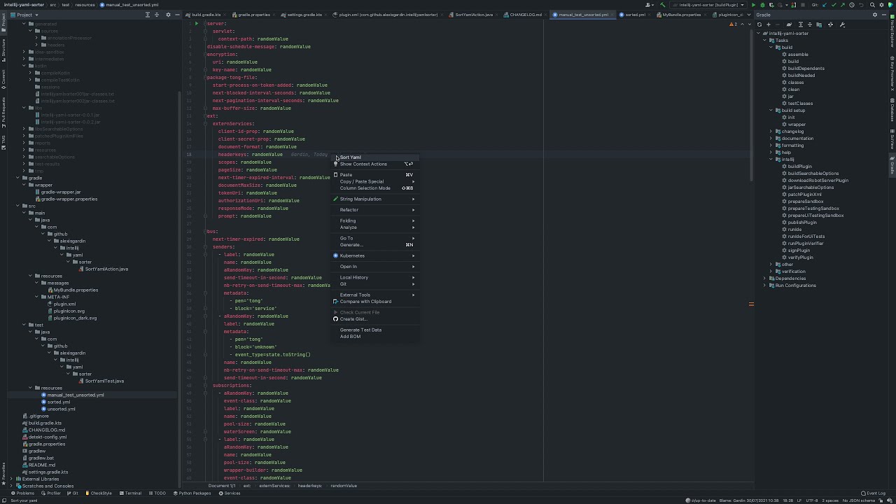 Yaml Sorter - IntelliJ IDEs Plugin | Marketplace