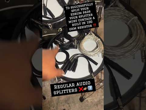 10ft Splitter Transparent Clear Silver For ROLAND BOSS V-Drum | Reverb