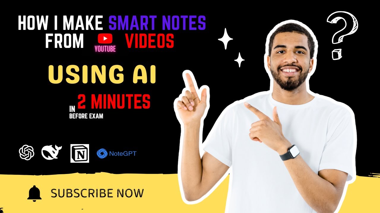 How to Make Notes from YouTube Videos Using AI  | Note Taking Hacks | Note in 2 Min | Studyhacks
