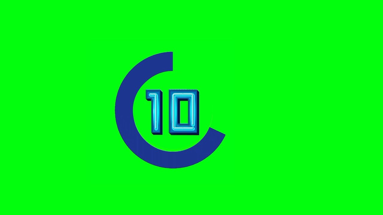 Countdown Timer Green Screen✅ Countdown Timer Blue | 10 Seconds Countdown Green Screen Download