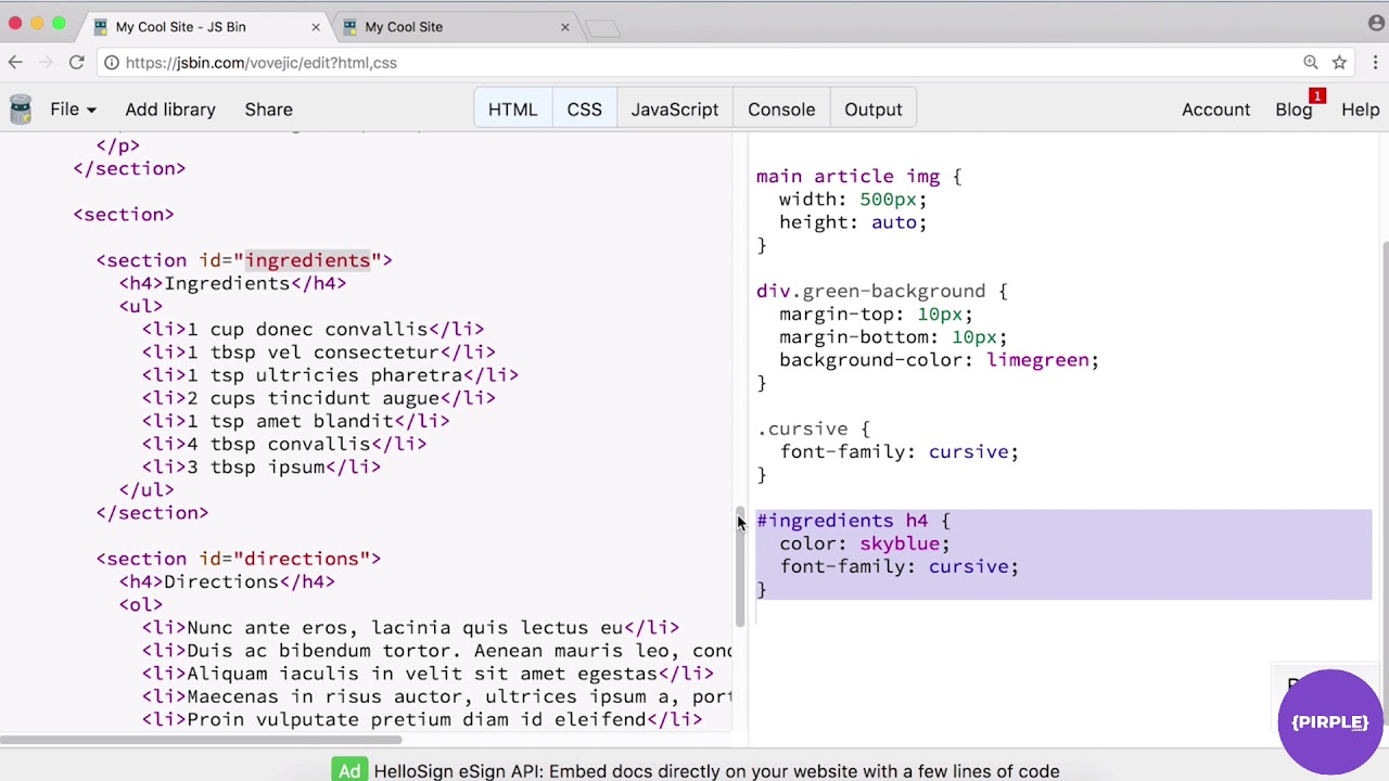CSS ids | Frontend Fundamentals (HTML5 and CSS3)