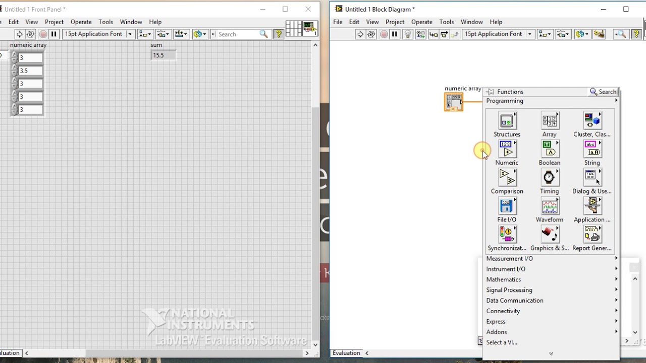 LabVIEW | Numeric Palette 07 - Add Array Elements & Multiply Array Elements