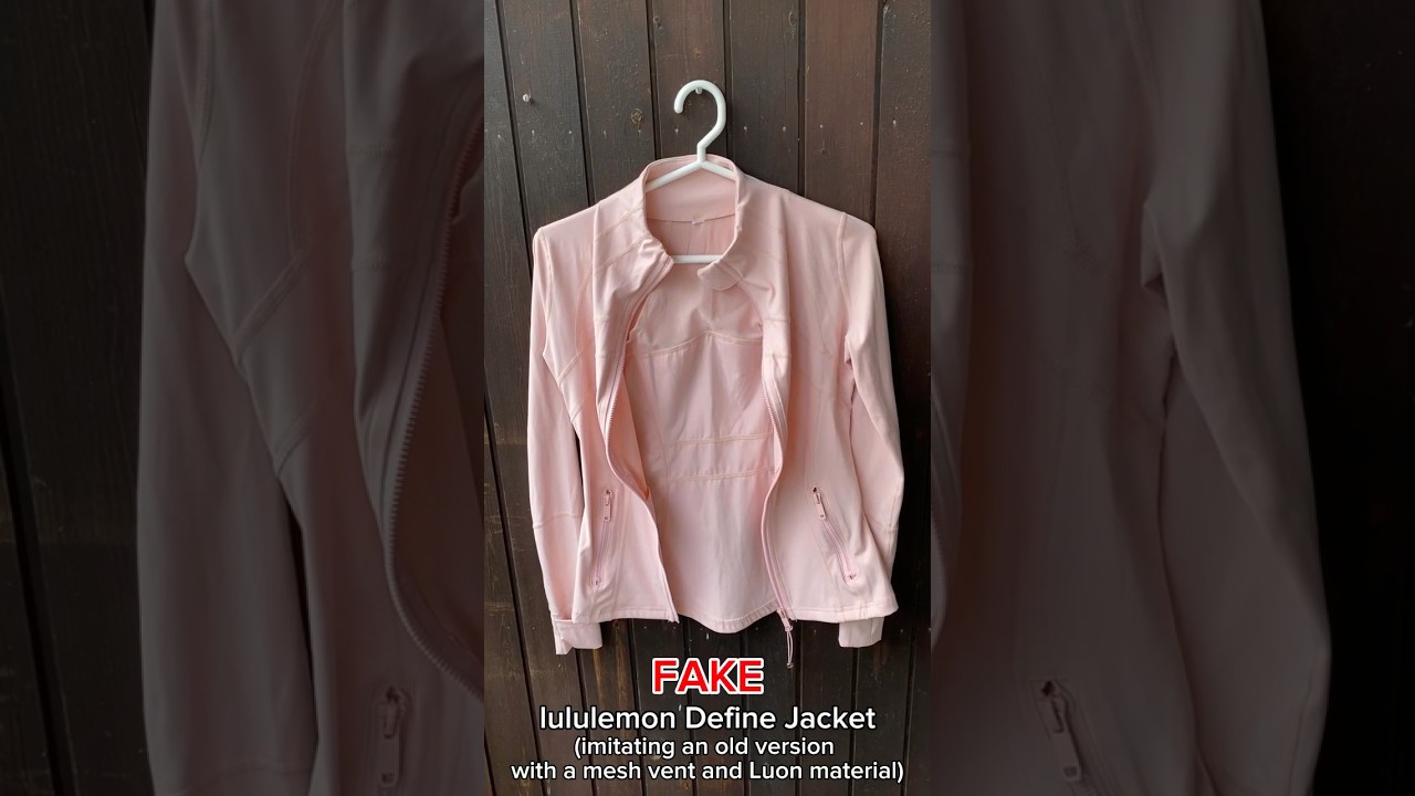 How to spot a counterfeit lululemon Define Jacket when shopping secondhand #lululemondefine #shorts
