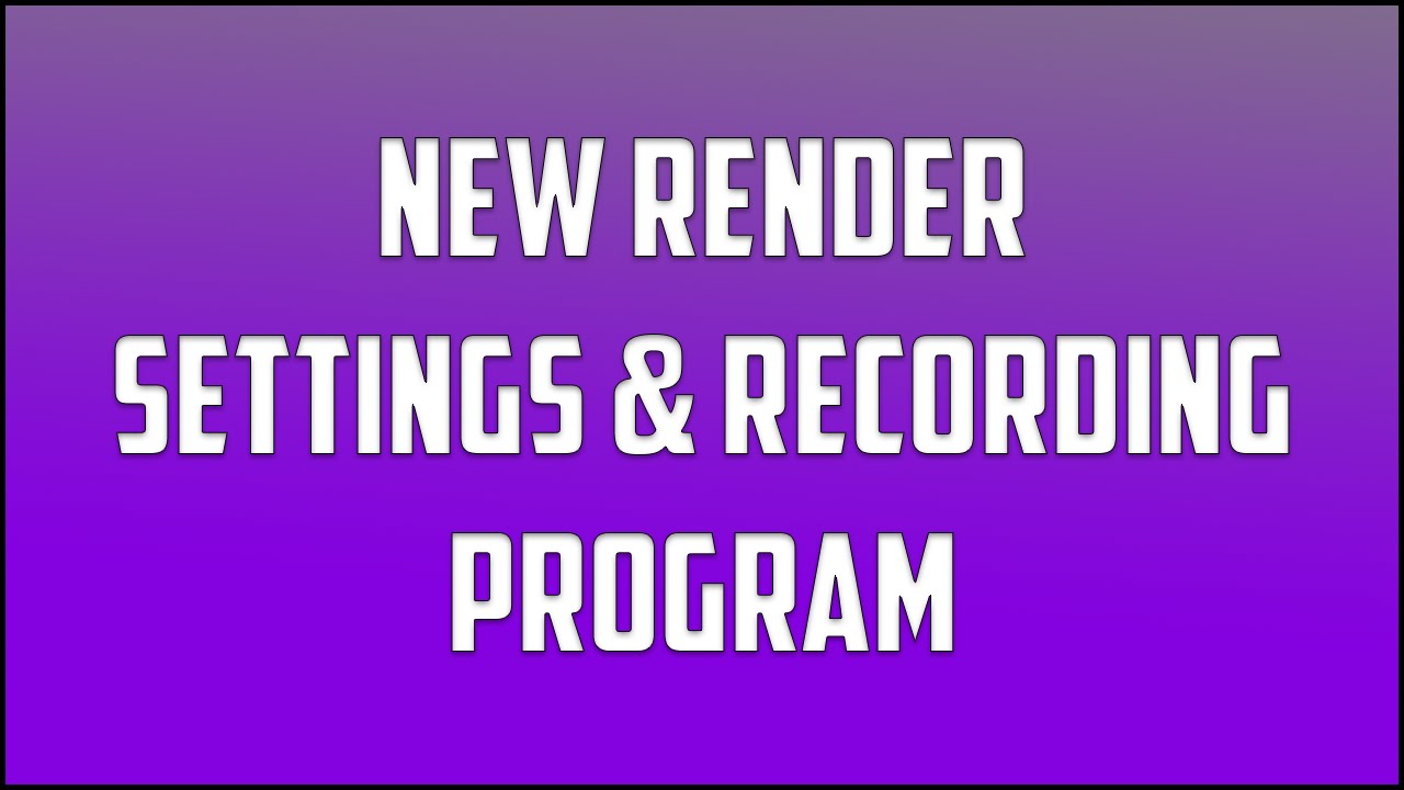 Minecraft Ranked Skywars New Render Settings & Recording Program