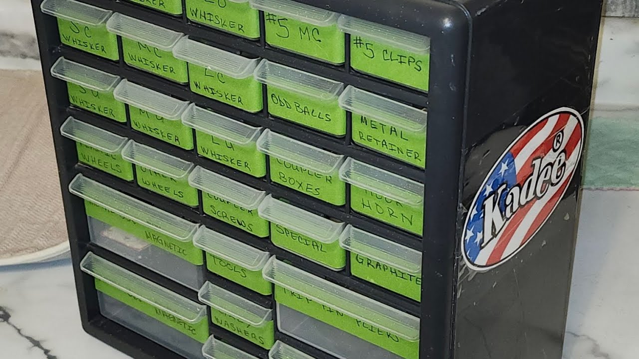 Custom Kadee coupler products storage solution.