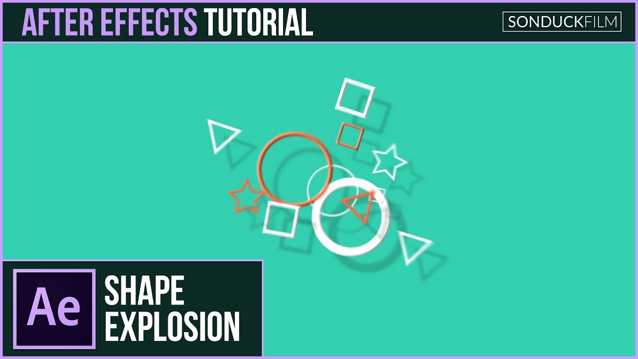 After Effects Tutorial: 2D Shape Particle Explosion - Motion Graphics