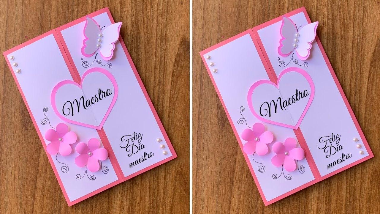 Tarjeta fácil y hermosa para el Día del Maestro / Profesor 🌟 DIY Teacher’s Day Greeting Card
