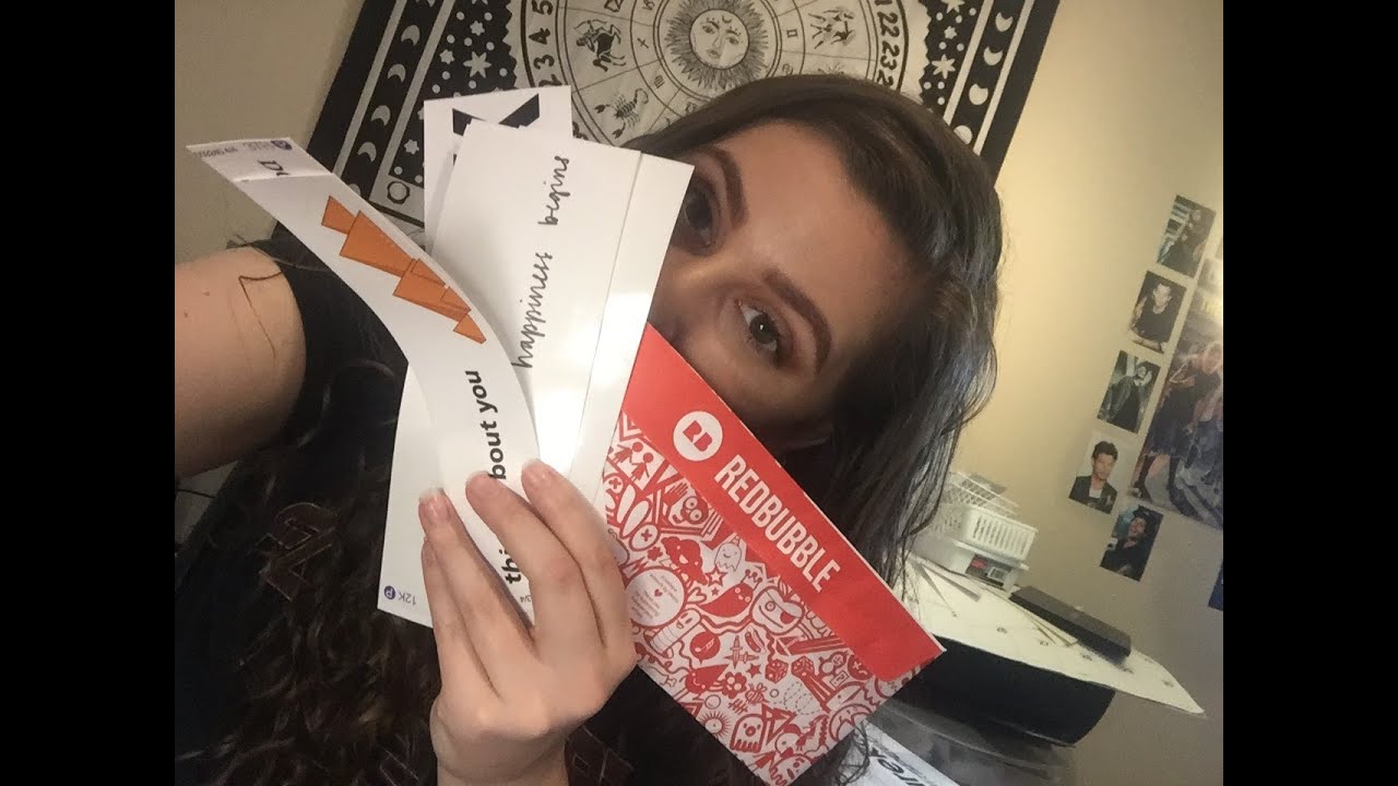 ASMR REDBUBBLE STICKERS! | SCRATCHING | TAPPING | TRACING