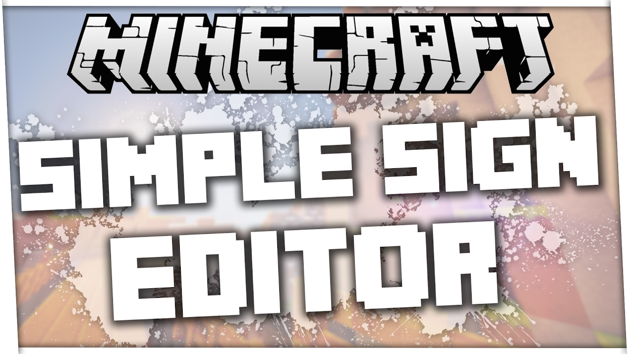 Minecraft Plugin | Simple Sign Editor