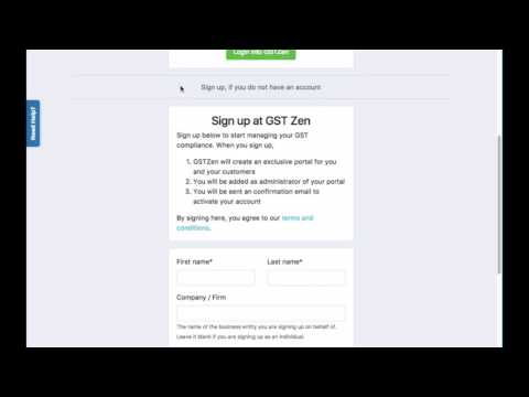 Sign up to create a new GSTZen account – GST Learn