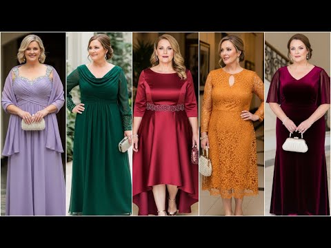 Plus Size Mother of the Bride Evening Wear Dresses - Formal Evening Gown Attire for Bride's Mother