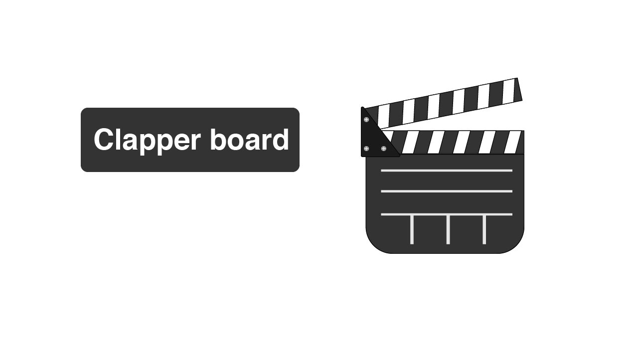 Clapper Board Vector in Adobe Illustrator