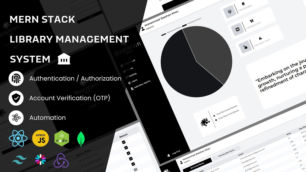 Create Full Stack Library Management System Using Node, Express, React, MongoDB | MERN Stack | Part1