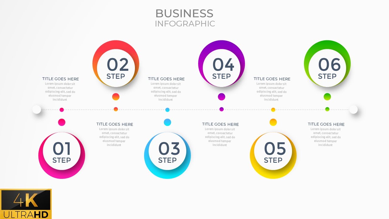 Create 6 Step infographic with Bouncing Effect | Animation using PowerPoint #powerpoint #infographic