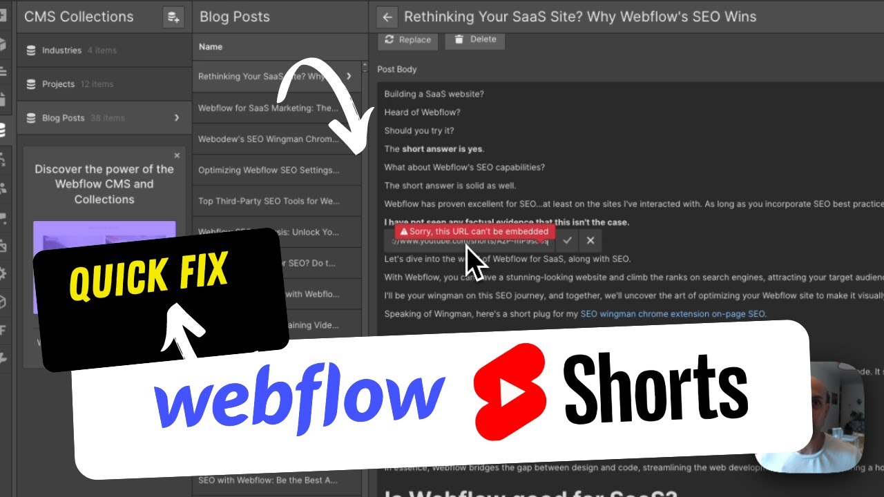 Embed YouTube Shorts in Webflow: Quick Guide!