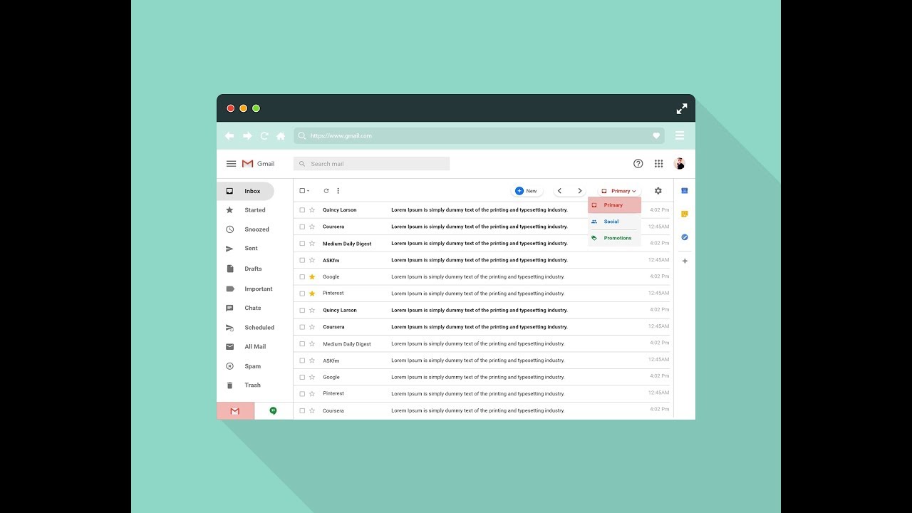 Gemail Redesign Prototype | UI/UX Design